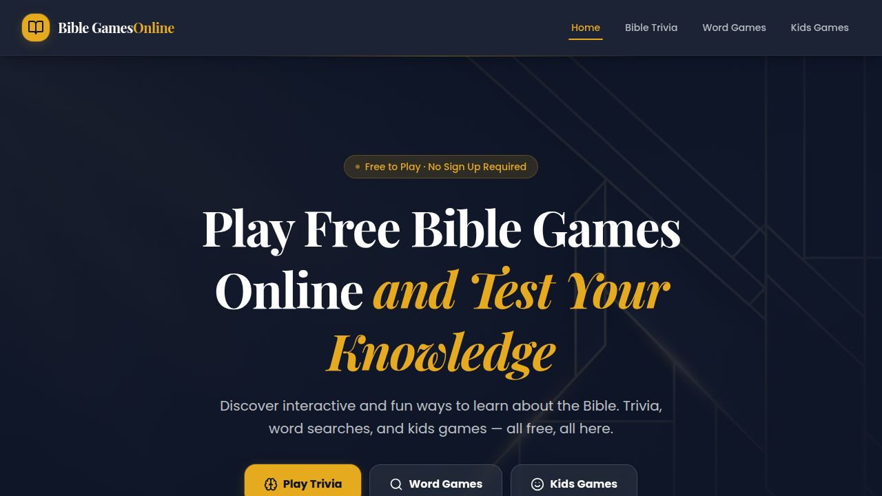 Play Free Bible Games Online | Bible Trivia, Kids & Puzzle Games